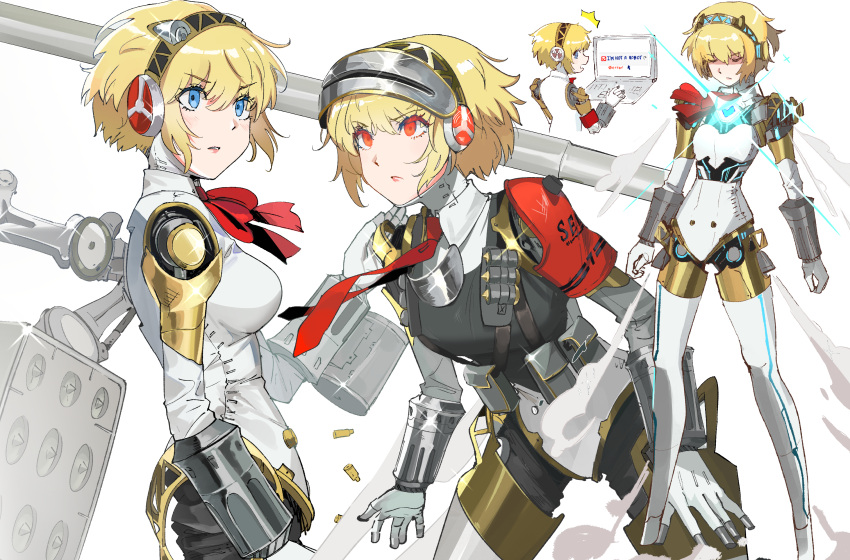 Safebooru - 1girl ^^^ aegis (persona) android blonde hair blue eyes ...