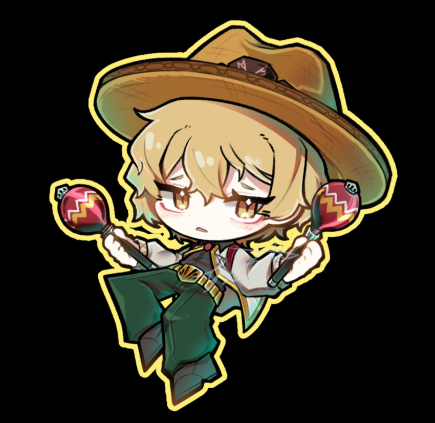 Safebooru 1boy Black Background Black Shirt Blonde Hair Collared 1203