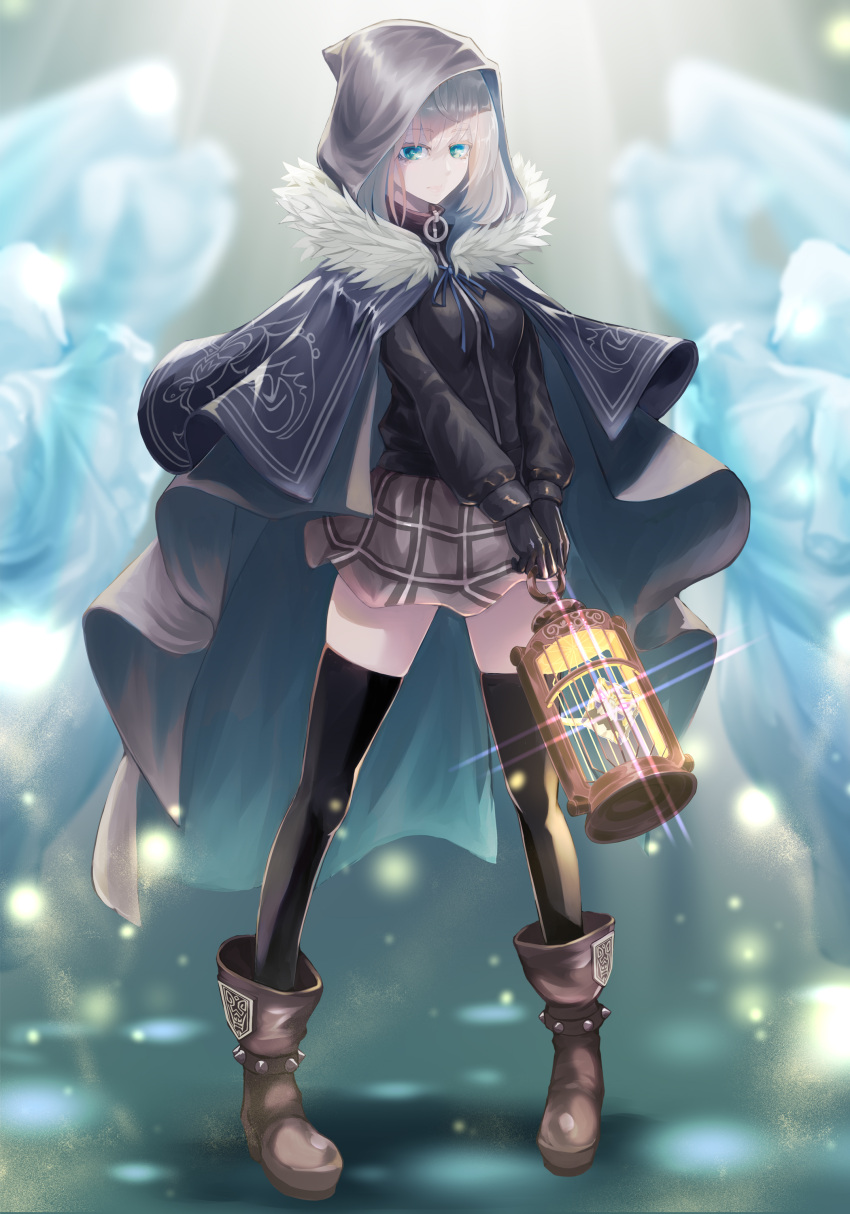 Safebooru - 1girl absurdres add (fate) aqua eyes birdcage black cloak ...