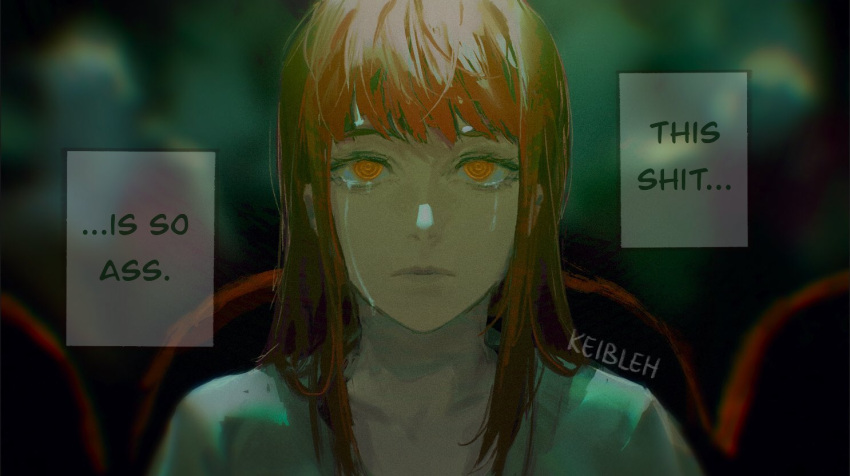 Safebooru - 1girl chainsaw man chair comic panel redraw crying crying ...