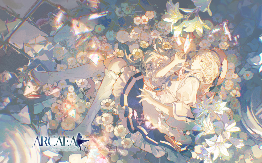Safebooru - 1girl arcaea beret closed eyes closed mouth copyright name ...