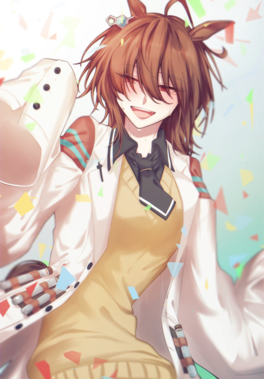 Safebooru - 1girl :d absurdres agnes tachyon (umamusume) ahoge animal ...