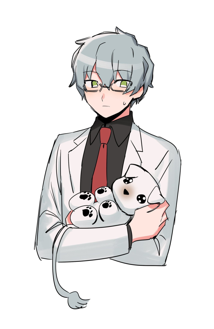 Safebooru - 1boy animal benjamin (project moon) black shirt closed ...
