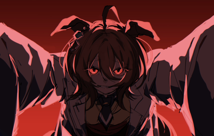 Safebooru - 1girl agnes tachyon (umamusume) ahoge animal ears black necktie black shirt chemical ...