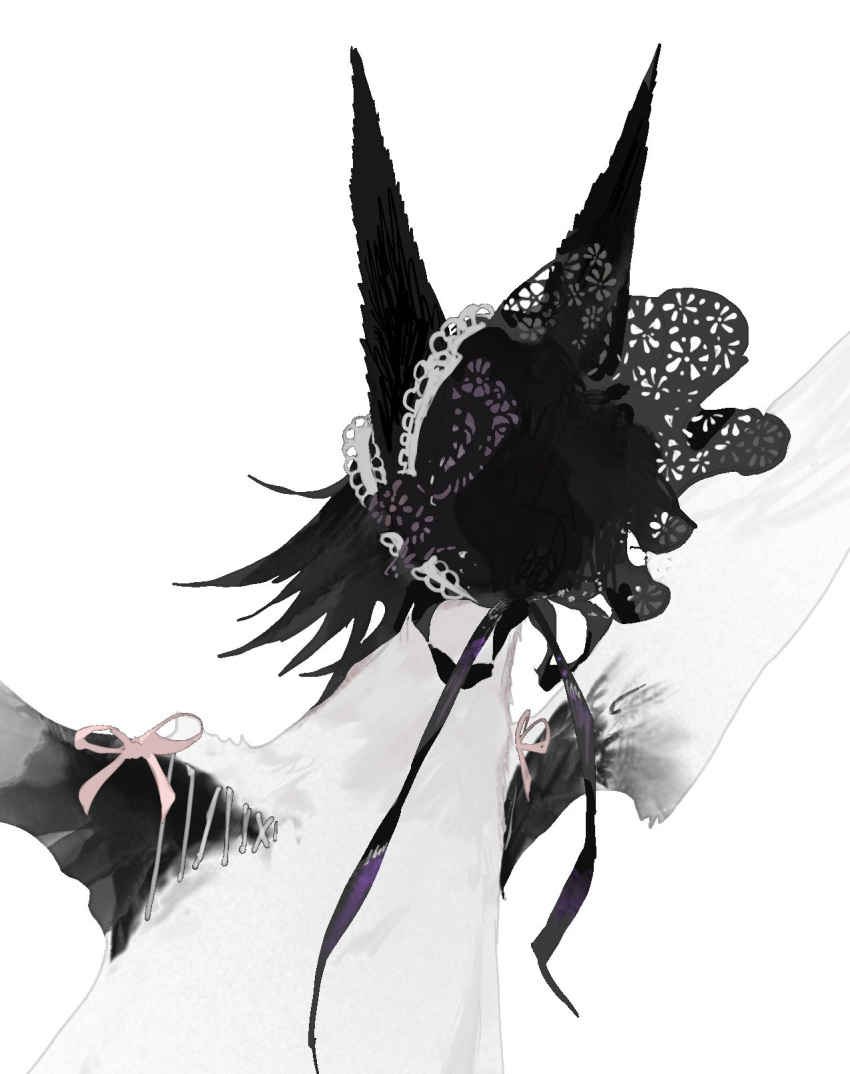 Safebooru - animal ears black fur cropped frills highres kamikiririp ...