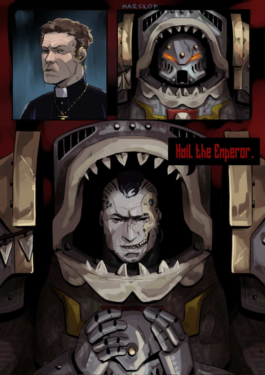 Safebooru - 2boys artist name black hair brown hair carcharodons ...
