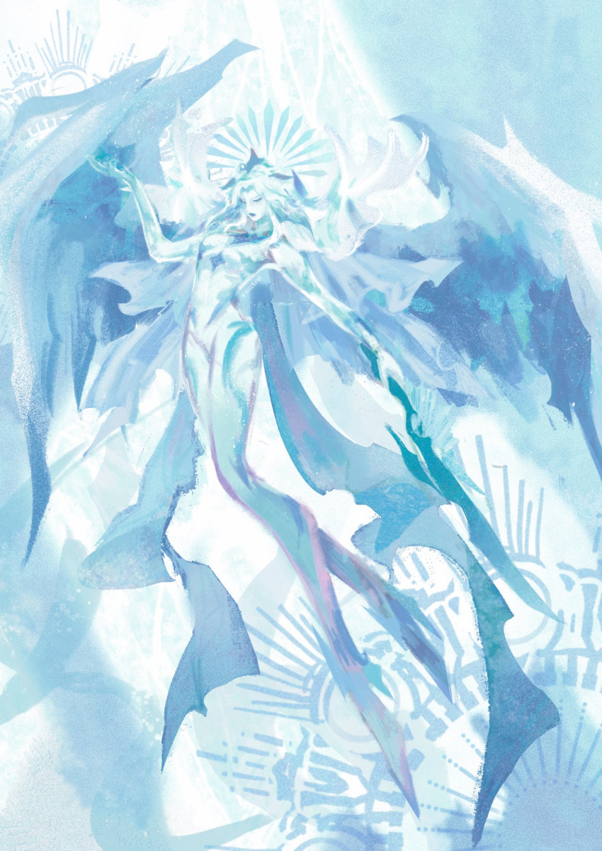 Safebooru - 1girl artist name blue background blue hair blue lips blue ...