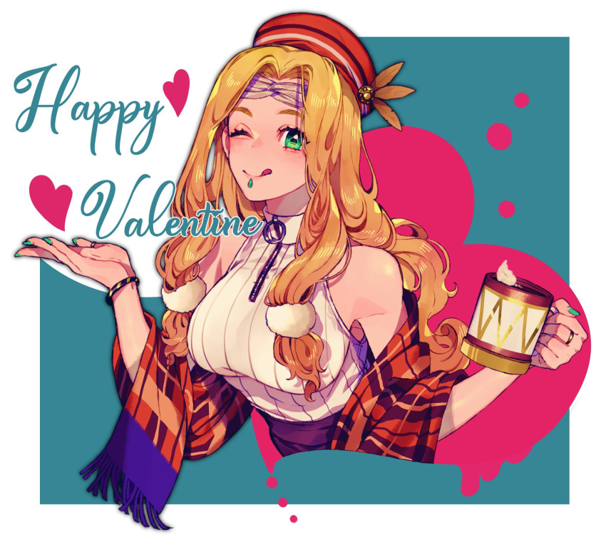 Safebooru - 1girl blonde hair cup fate/grand order fate (series) highres holding holding cup ...