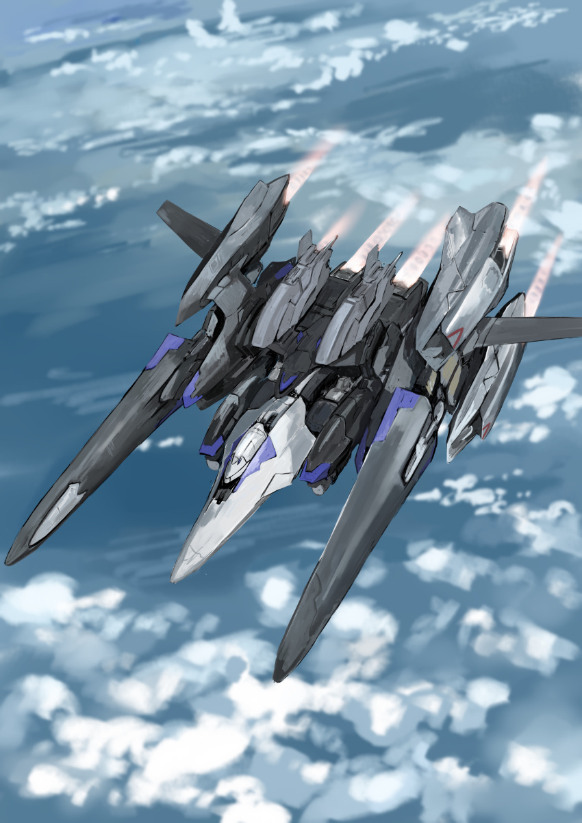 Safebooru - absurdres aircraft airplane canopy (aircraft) clouds cloudy sky commentary request ...