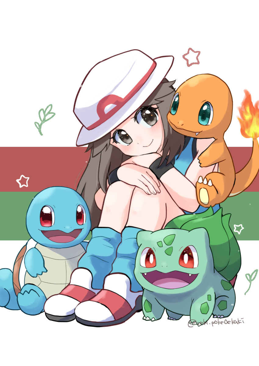 Safebooru - 1girl absurdres black wristband blue shirt blue socks brown ...