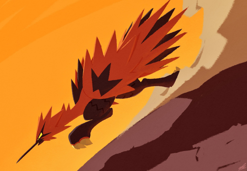 Safebooru - beak bird bird wings claws colored sclera dust cloud ...