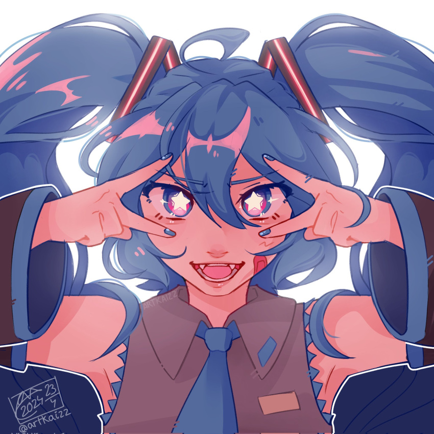 Safebooru - 1girl artkaizz bandaid bandaid on cheek bandaid on face black sleeves blue hair ...