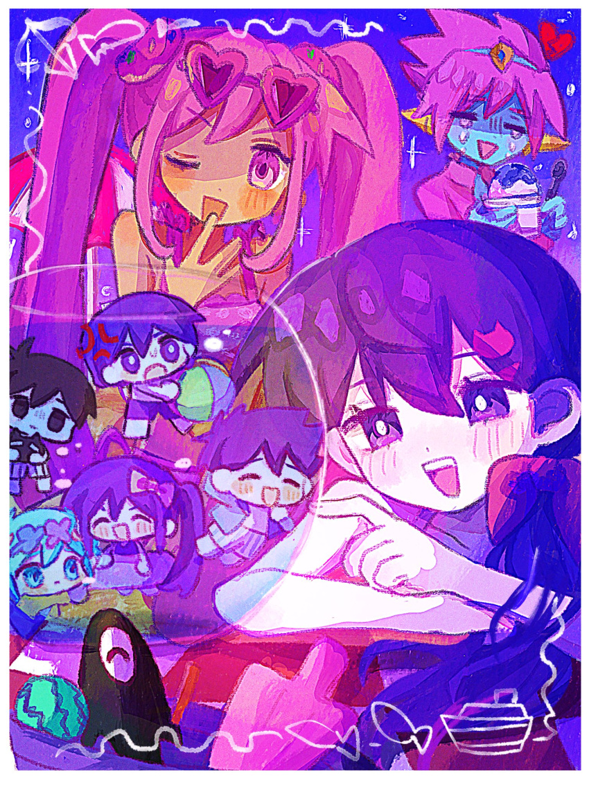 Safebooru - 3girls 5boys aubrey (headspace) (omori) aubrey (omori ...