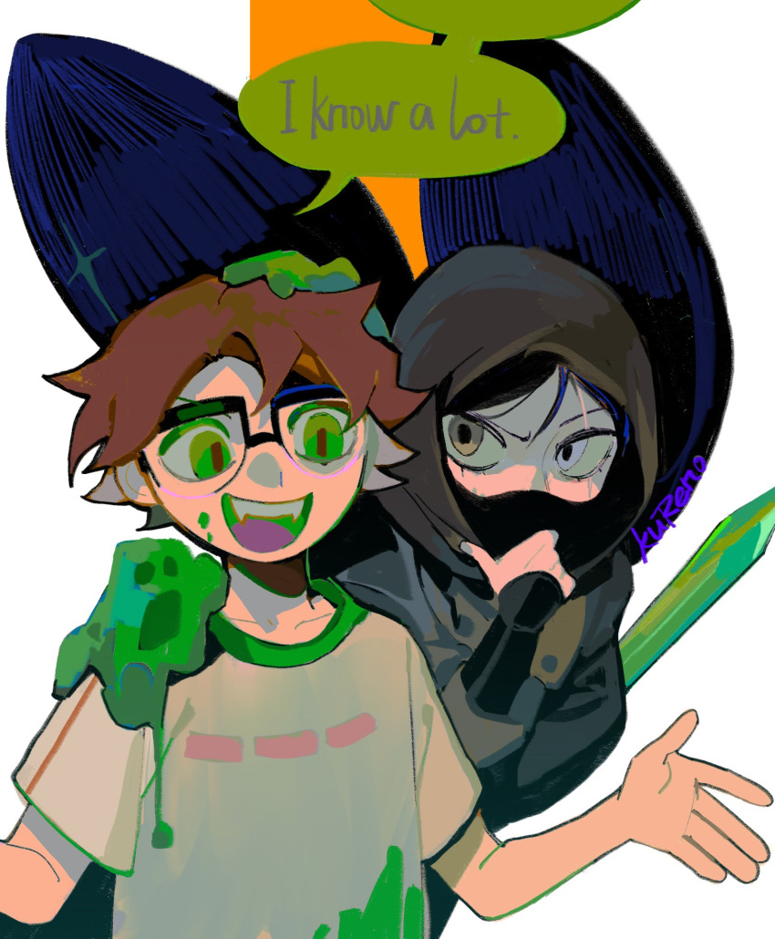 Safebooru - 2boys balaclava brown hair chinese commentary commentary ...