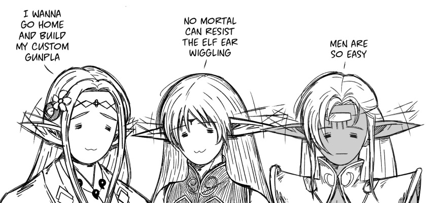 Safebooru - 3girls :3 = = basedlida circlet commentary crossover dark ...