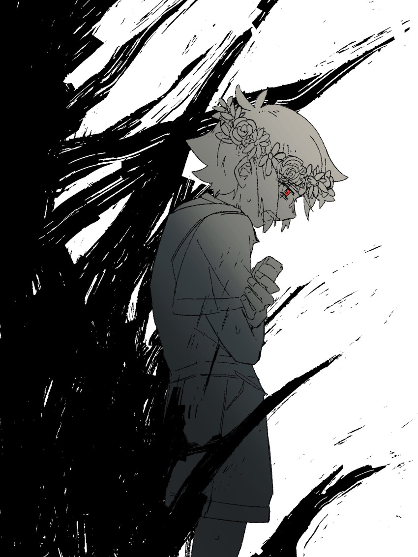 Safebooru - 1boy basil (headspace) (omori) basil (omori) flower ...