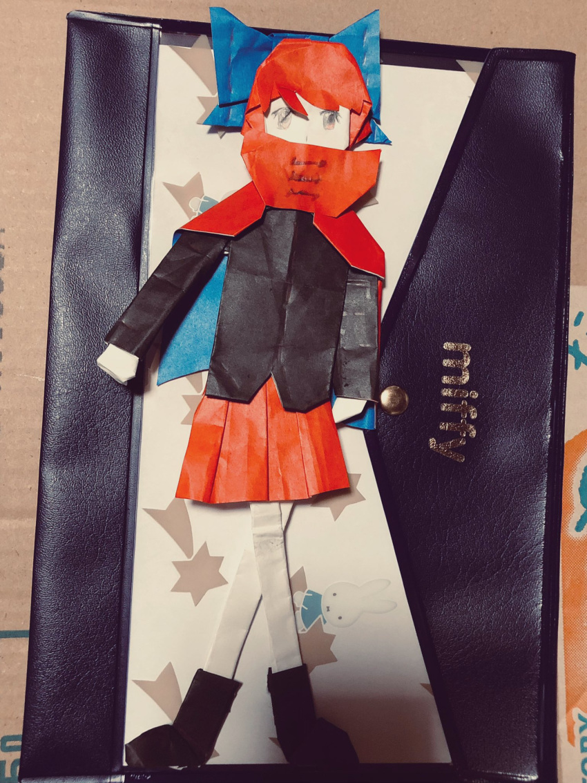 Safebooru - 1girl alt text blue bow bow commentary request full body go go 55 hair bow highres ...