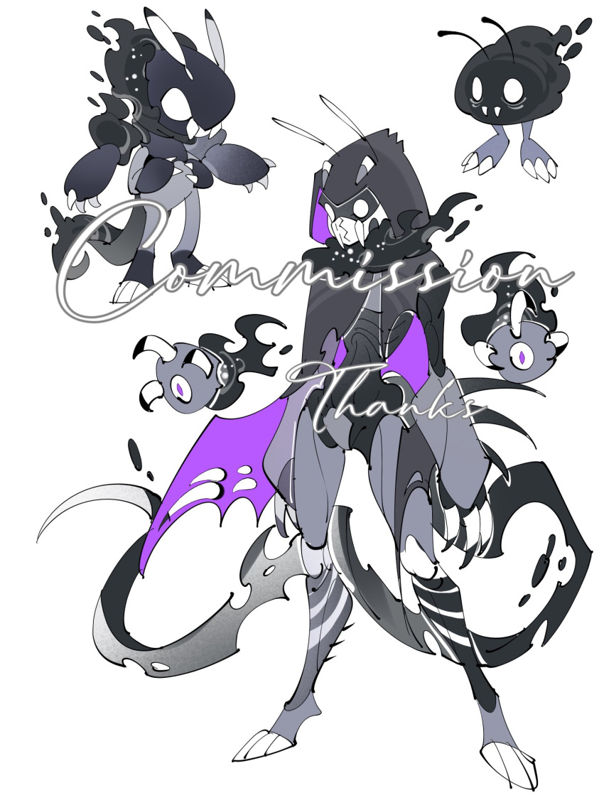 Safebooru 1girl Antennae Arthropod Girl Black Cloak Claws Cloak 9691