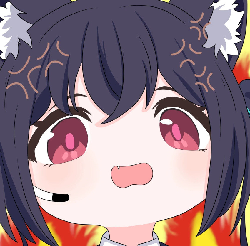 Safebooru - 1girl anger vein angry animal ears blue archive fang open mouth serika (blue archive ...