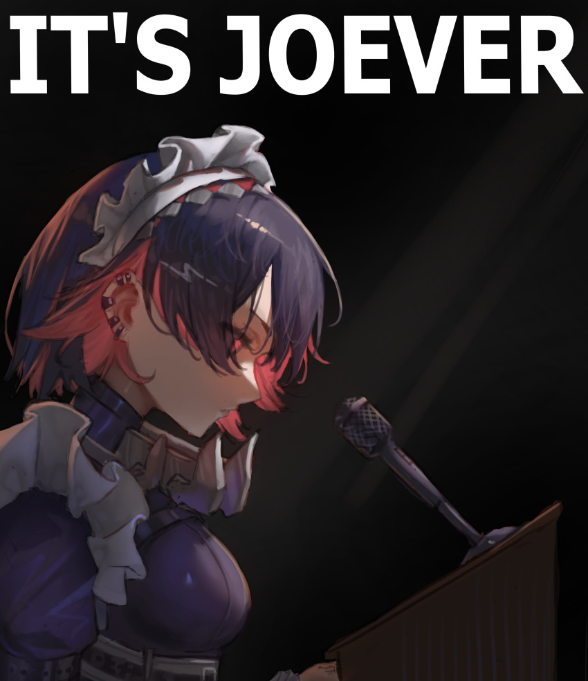 Safebooru - 1girl absurdres black hair breasts closed mouth colored inner hair dkyung004 ear ...