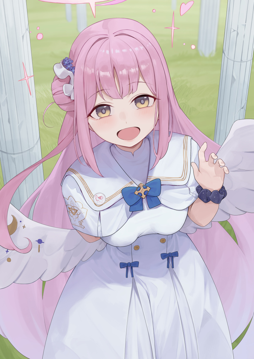 Safebooru - 1girl absurdres arm behind back blue archive blush breasts capelet commentary ...