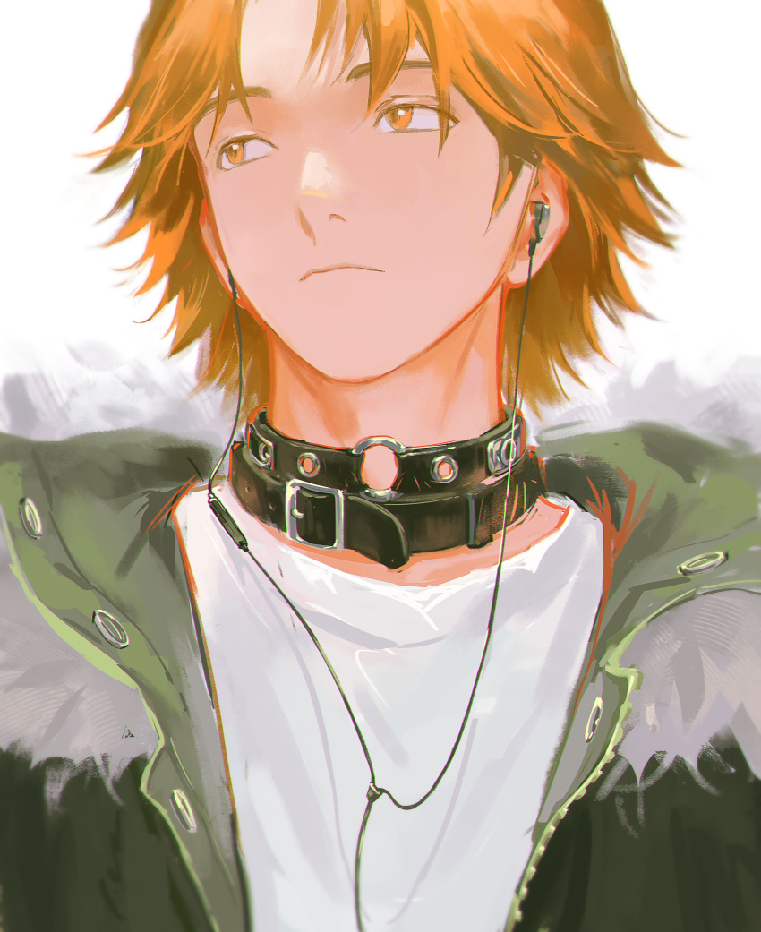 Safebooru - 1boy absurdres belt belt buckle belt collar black belt brown eyes brown hair buckle ...