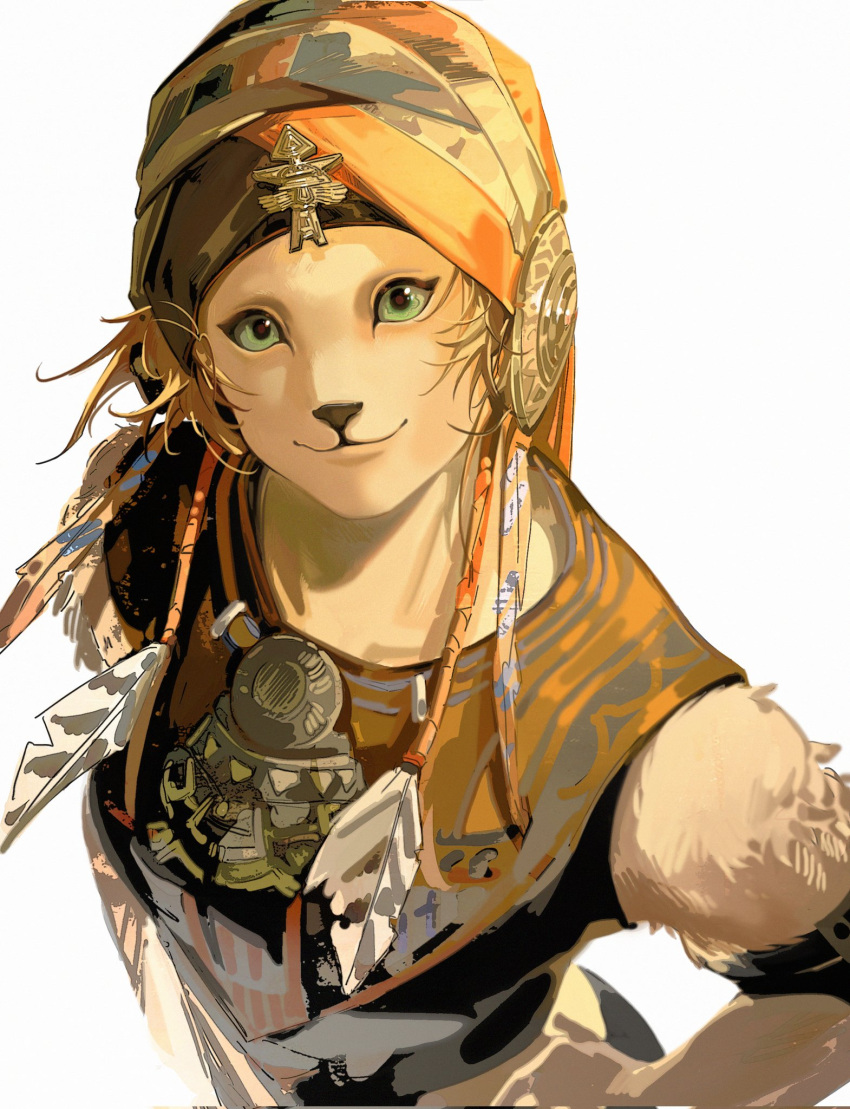 Safebooru - 1girl :3 animal nose armband blonde hair body fur corrupted ...