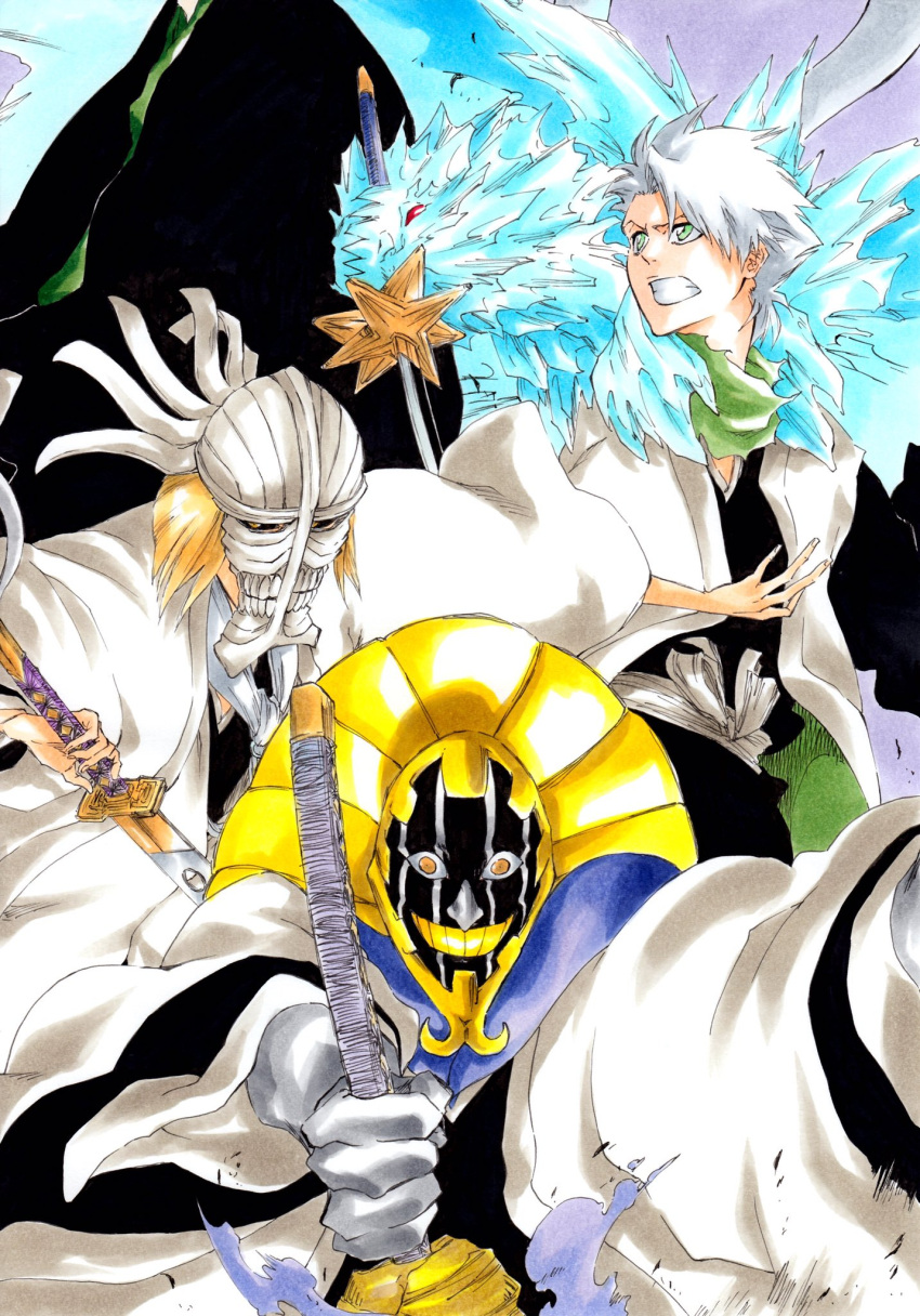 Safebooru - 4boys bankai black kimono black sclera bleach bleach ...