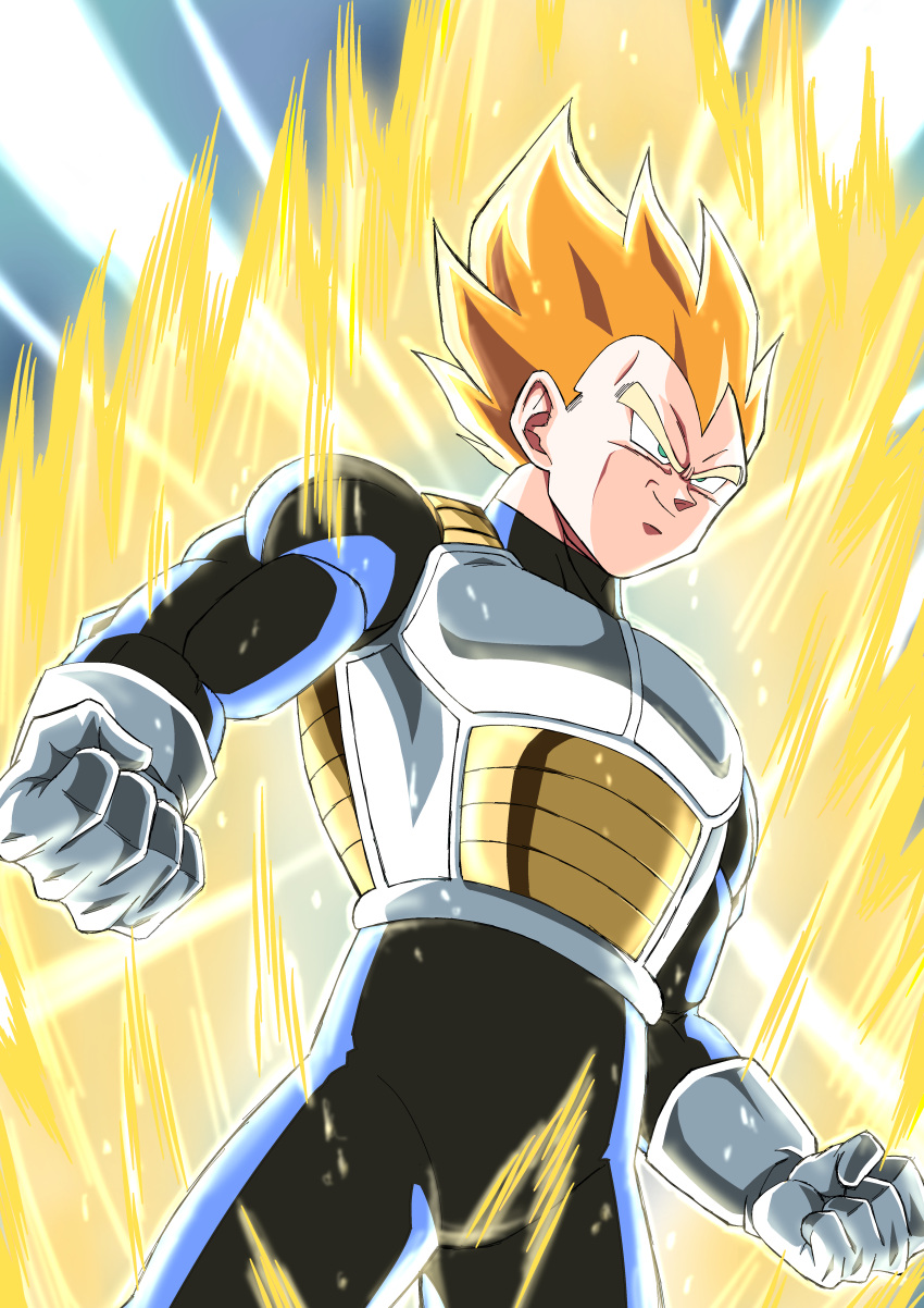 Safebooru - 1boy absurdres armor blonde hair blue bodysuit bodysuit ...