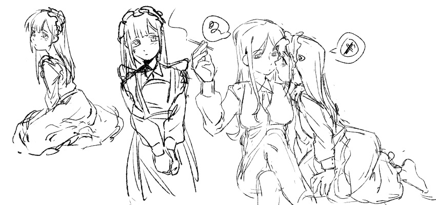 Safebooru - 2girls absurdres apron bang dream! bang dream! it's mygo ...