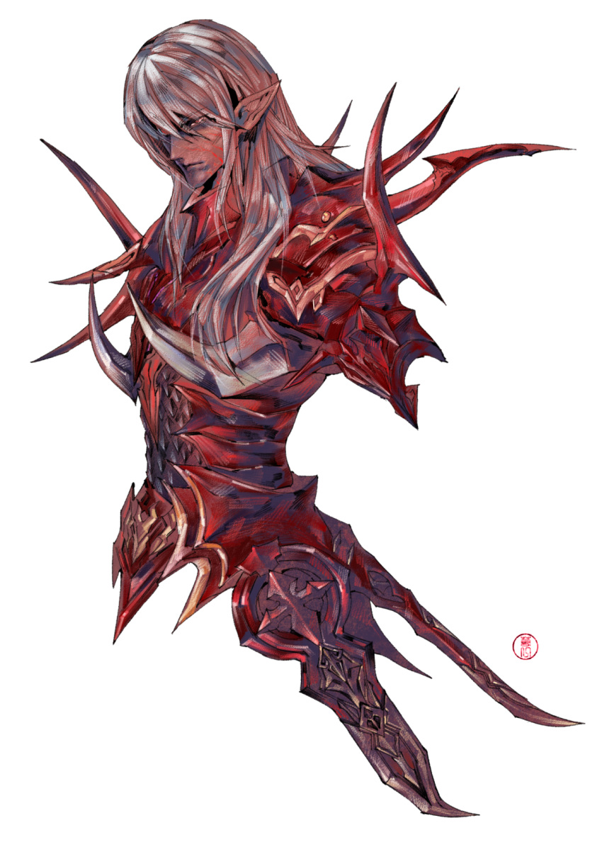 Safebooru - 1boy armor artist name breastplate cropped torso dragoon ...