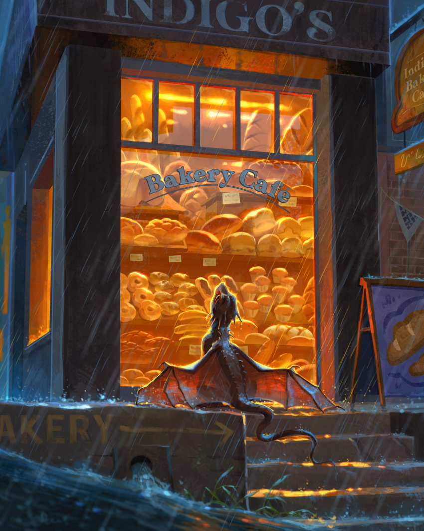 Safebooru - animal focus bakery bread commentary devin elle kurtz doughnut dragon english ...