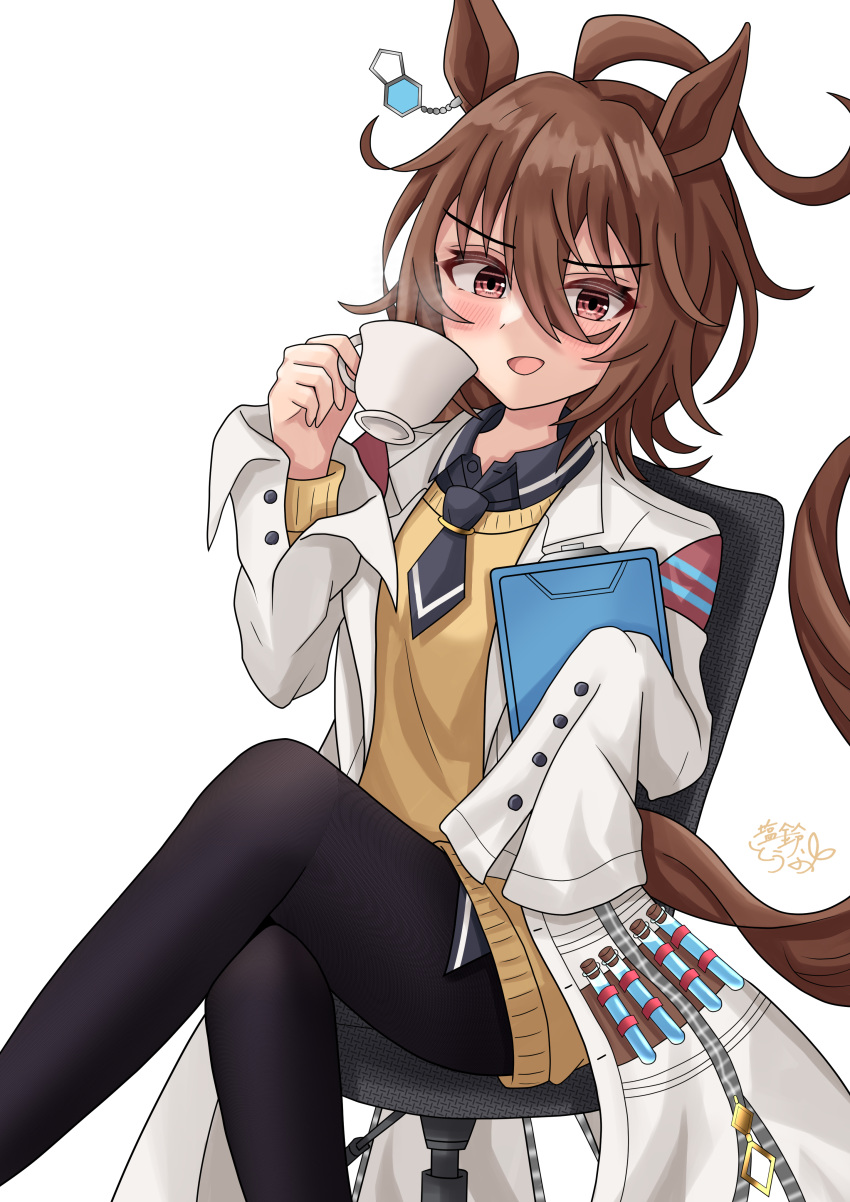 Safebooru - 1girl absurdres agnes tachyon (umamusume) ahoge animal ears black necktie black ...