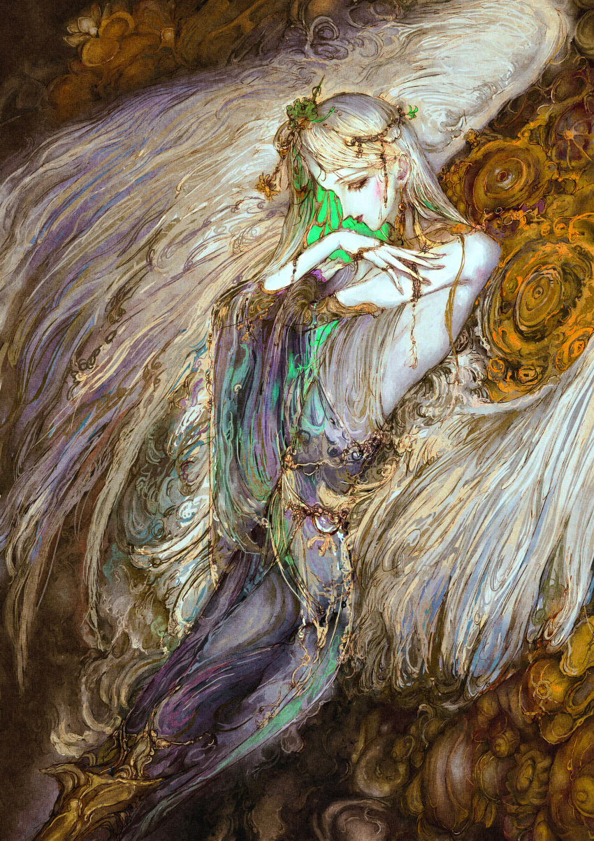 Safebooru - 1boy absurdres androgynous angel angel wings blonde hair ...