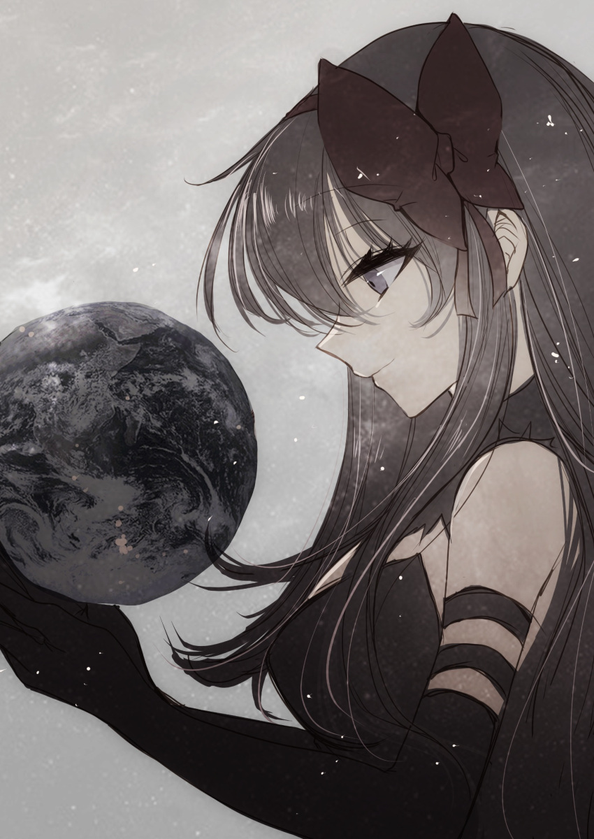 Safebooru - 1girl akemi homura akuma homura bare shoulders black dress black gloves black hair ...