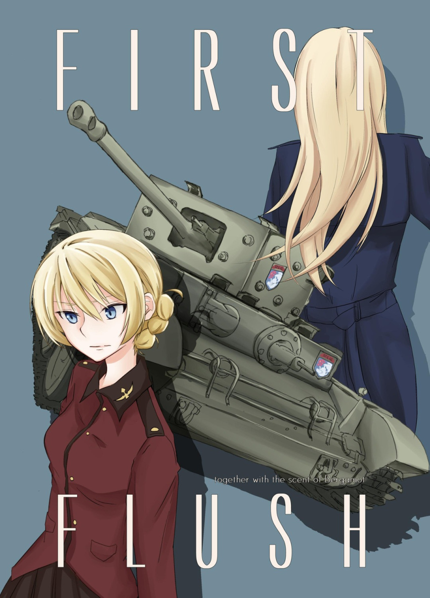 Safebooru - 2girls alternate costume back black suit blonde hair blue ...