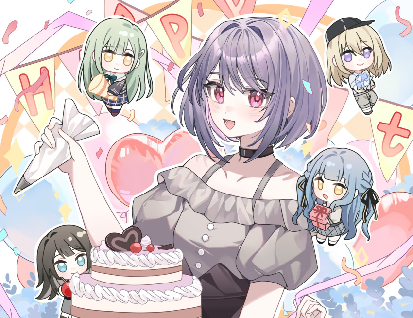 Safebooru - 5girls artist request ave mujica (bang dream!) balloon bang dream! bang dream! it's ...