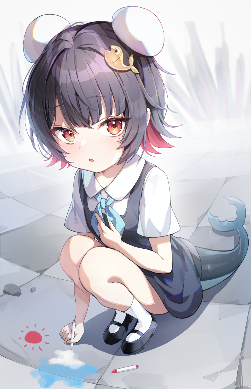Safebooru 1girl Absurdres Aged Down Alternate Costume Black Hair 9222
