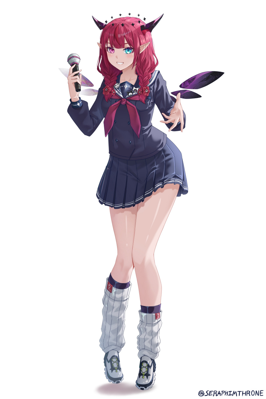 Safebooru - 1girl absurdres asymmetrical legwear asymmetrical wings ...