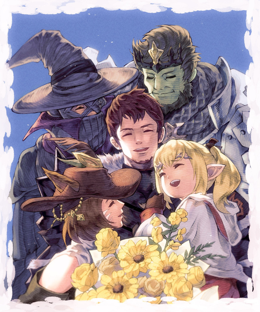 Safebooru - animal ears ardbert hylfyst armor beard bimel isabella black hair black mage (final ...