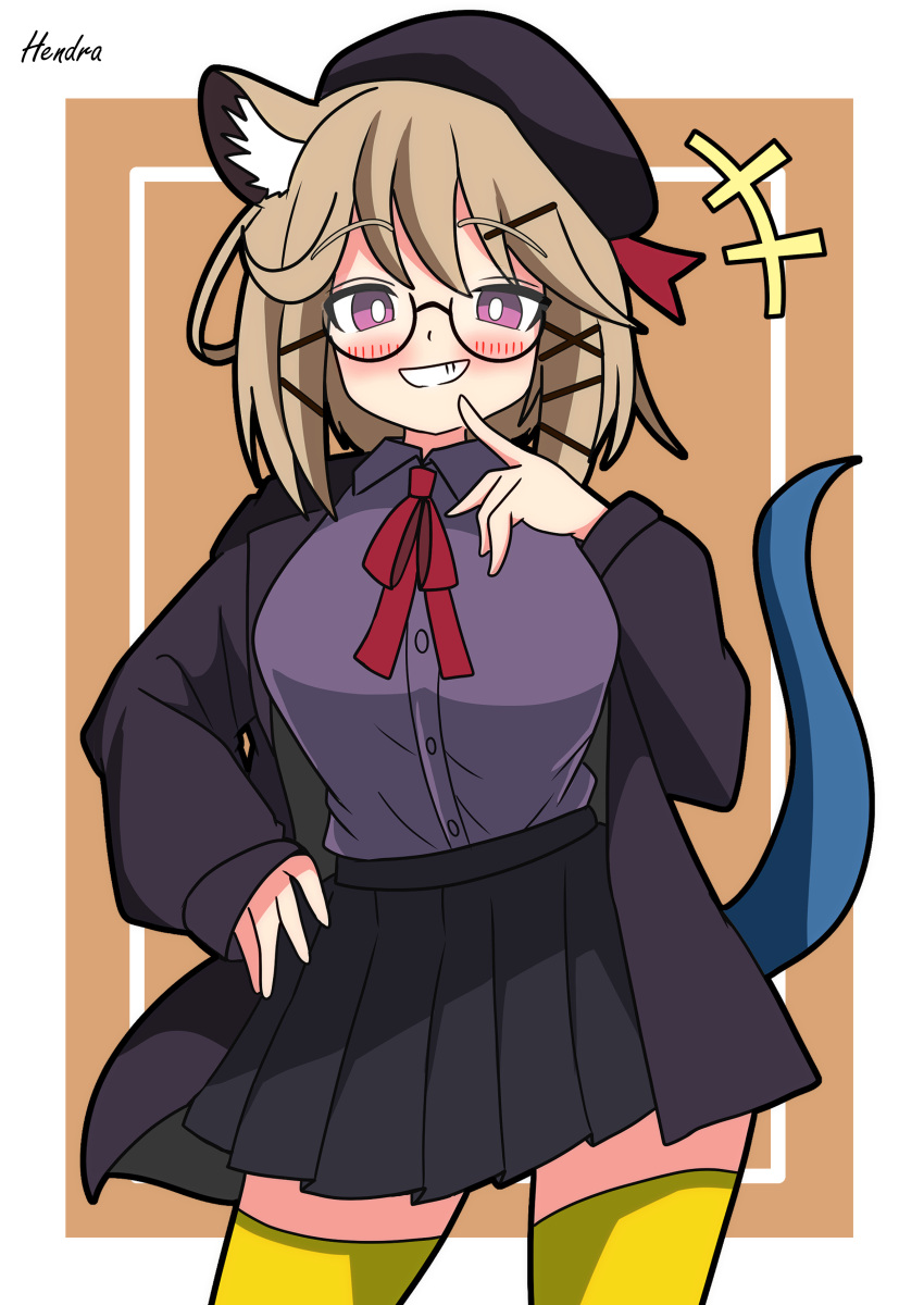 Safebooru - 1girl absurdres animal ear fluff animal ears arknights artist name beret ...