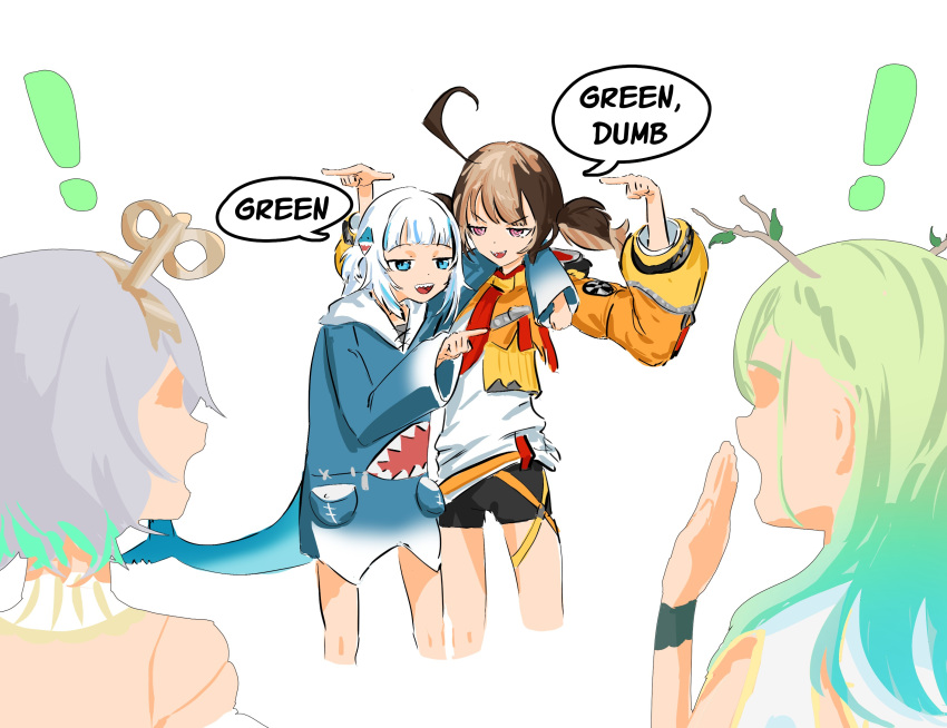 Safebooru - 4girls absurdres ahoge arm on another's shoulder arms up ...