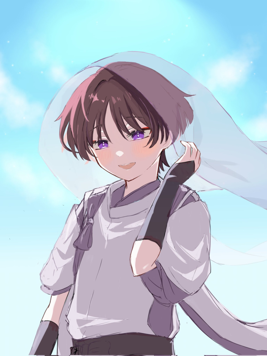 Safebooru - 1boy armor belt black belt black bow black hair blunt ends blush bow eyeliner ...