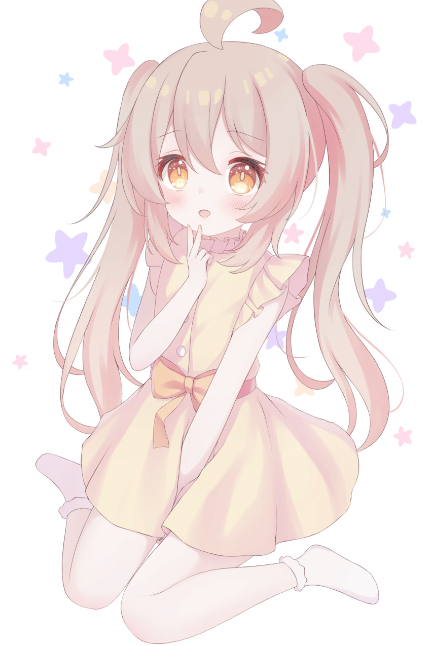 Safebooru - 1girl ahoge brown eyes full body hair between eyes highres light brown hair onii ...