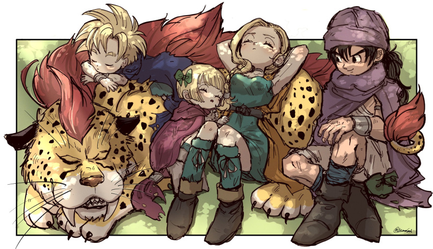 Safebooru - 2boys 2girls armpits arms behind back arms up belt bianca ...