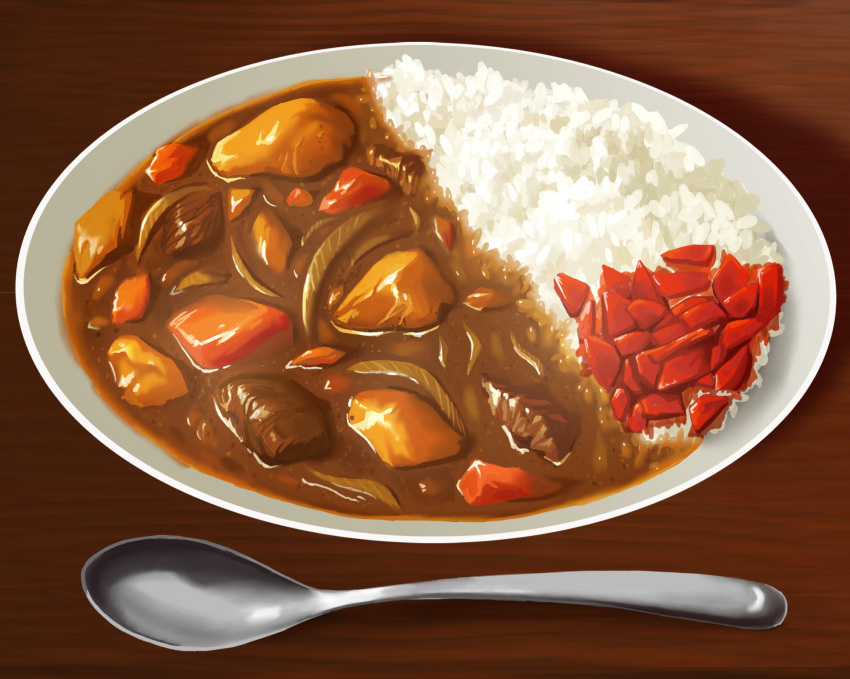 Safebooru - curry curry rice food food focus highres no humans original ...
