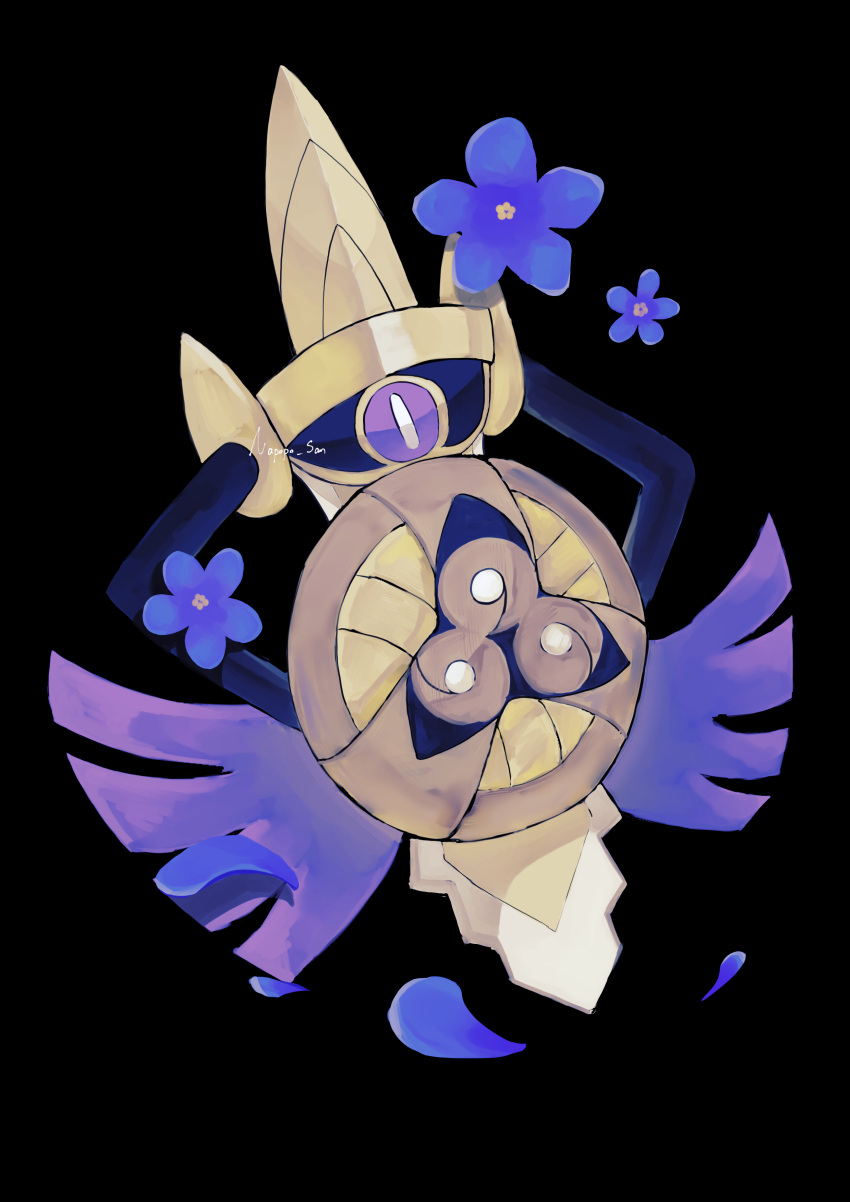 Safebooru - absurdres aegislash black background black sclera blue ...