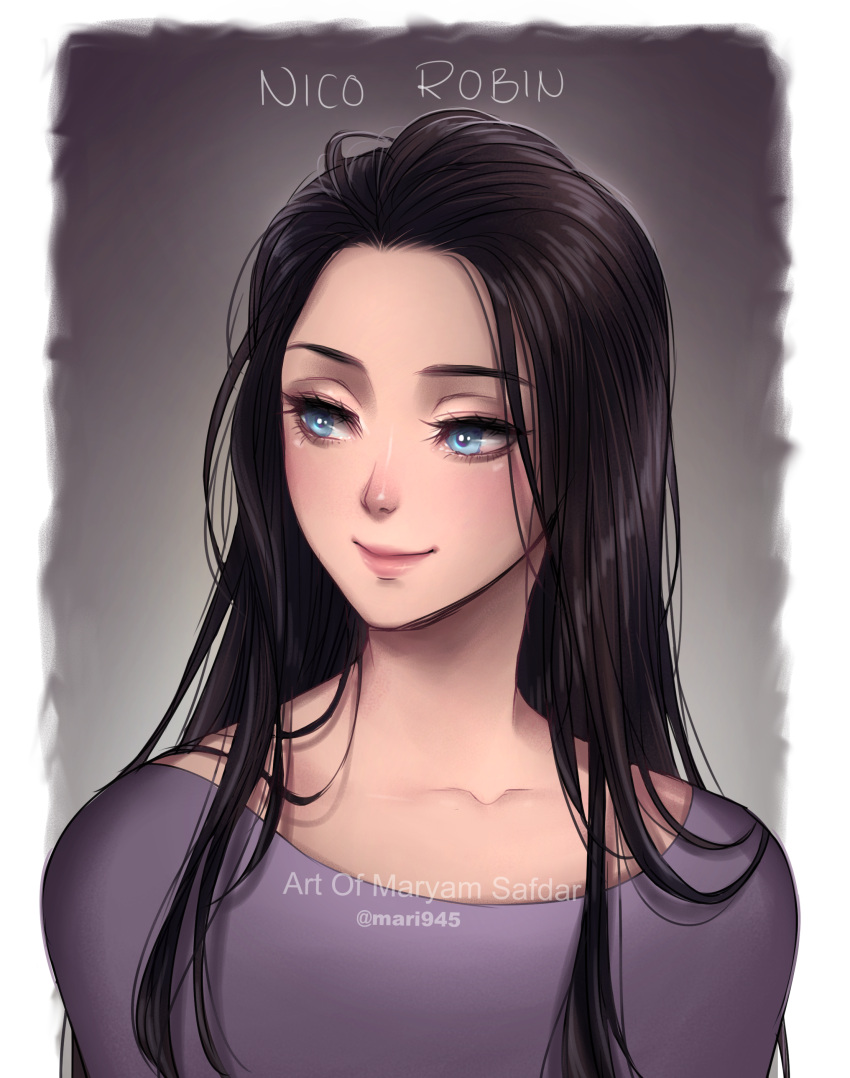 Safebooru - 1girl absurdres artist name black hair blue eyes character name closed mouth ...