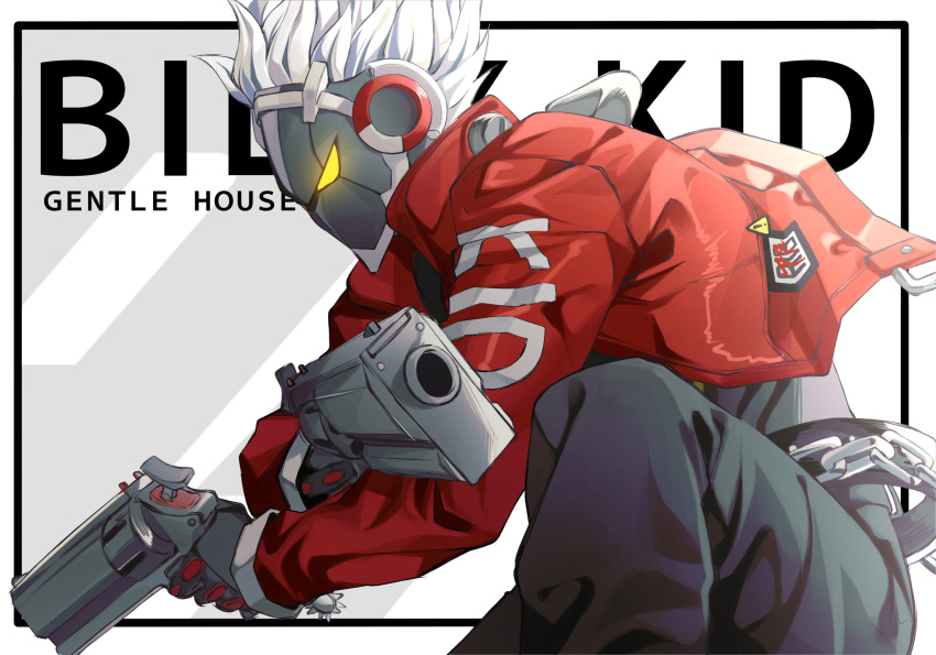 Safebooru - 1boy billy kid black border black pants border c b10 chain ...