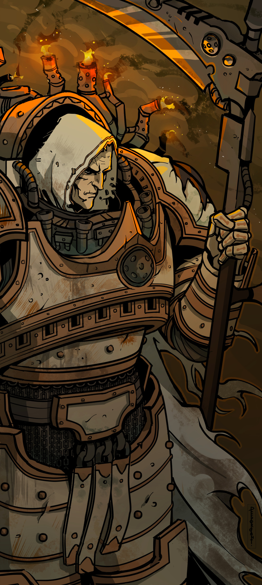 Safebooru - 1boy absurdres armor breastplate chain chainmail closed ...